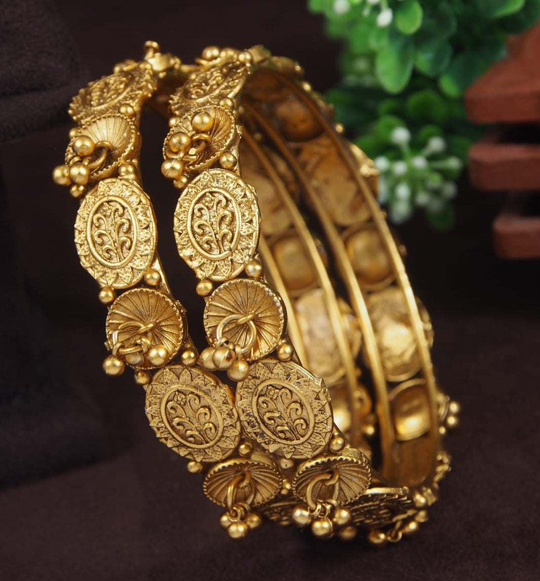 Laxmi Temple Matte Finish Bangle Set (Pack of 4) (Copy)